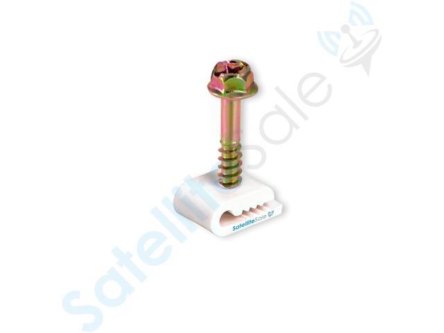 Click here for SatelliteSale Single Ground Screw White Clips for... prices