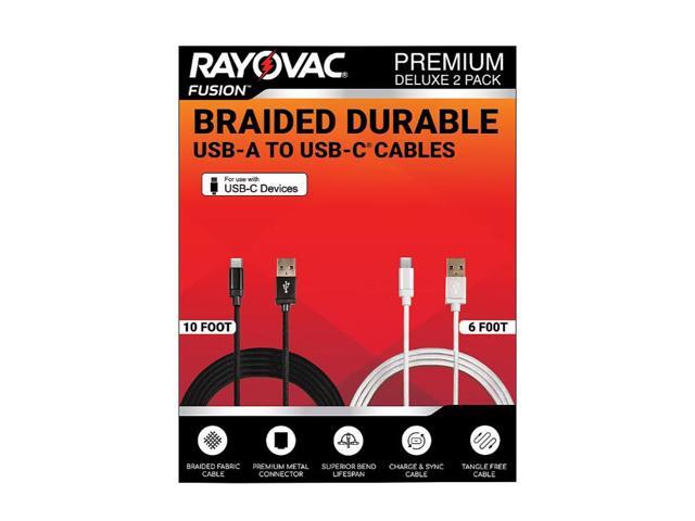 Click here for Rayovac Braided Durable USB-A to USB-C Cables - 2... prices