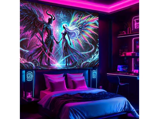 Click here for Glow in The Dark Devil Angel Tapestry 2D Flat  UV... prices