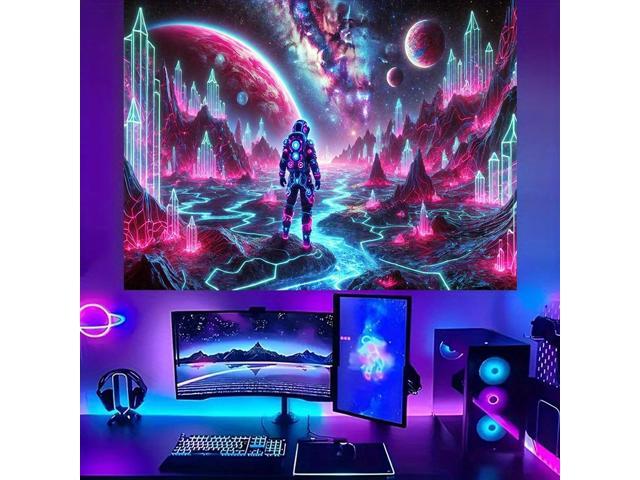 Click here for Glow in The Dark Celestial Astronaut Theme Tapestr... prices