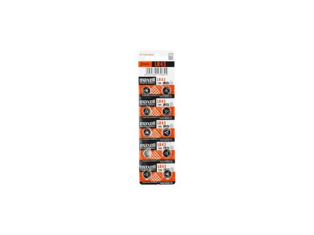 Click here for 10 x LR43 / 186 Maxell Alkaline Button Batteries prices