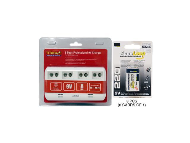 Click here for 8 Bay 9 Volt Smart Charger + 8 x 9 Volt AccuLoop N... prices
