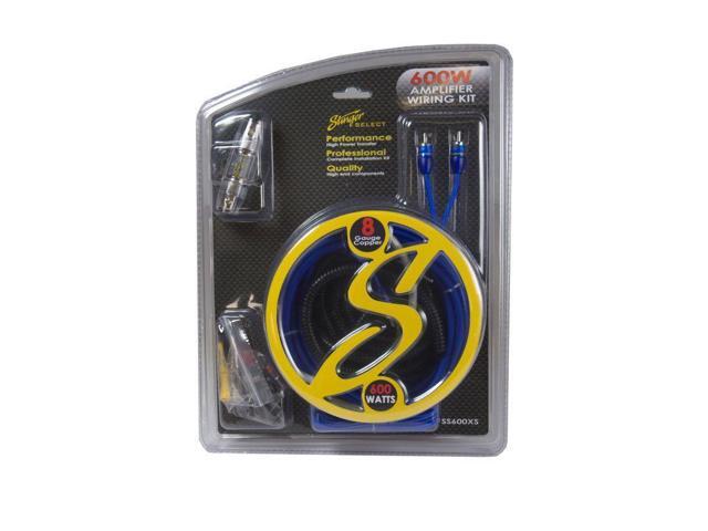 Click here for Stinger 8 Ga Copper 600w Amp Kit W/blue Twisted Rc... prices