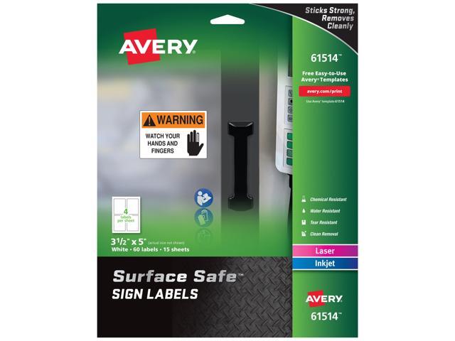 Click here for Avery 61514 (7278261514) Surface Safe Sign Labels... prices