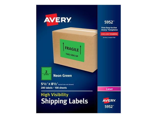 Click here for Avery Neon Shipping Label Laser 5 1/2 x 8 1/2 Neon... prices