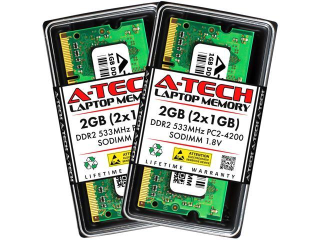 Click here for A-Tech 2GB (2x1GB) DDR2 533MHz SODIMM PC2-4200 Non... prices