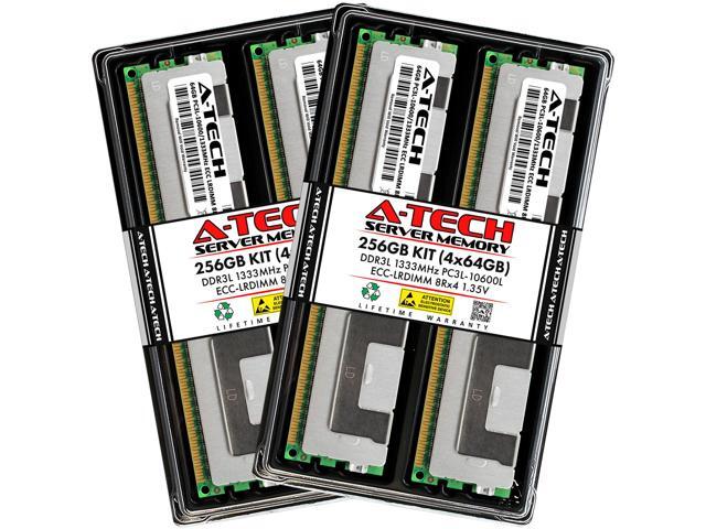 Click here for A-Tech 256GB (4x64GB) 8Rx4 PC3L-10600L DDR3 / DDR3... prices