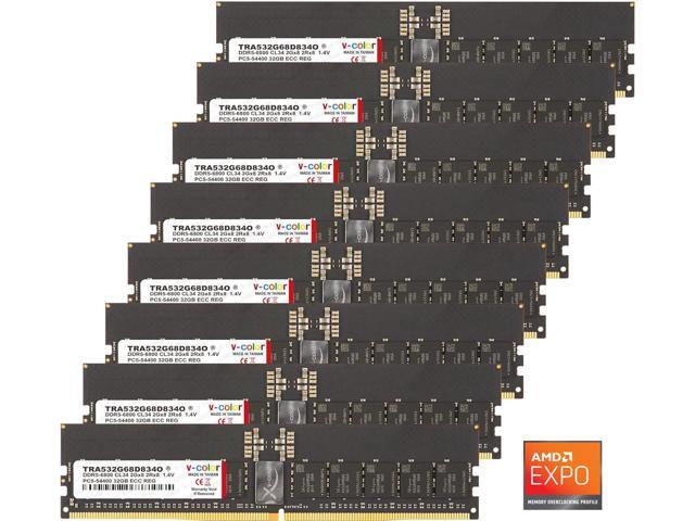 Click here for V-COLOR DDR5 256GB (32GBx8) 6800MHz CL34 2Gx8 2Rx8... prices