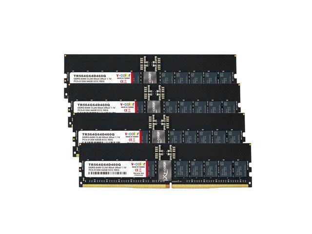 Click here for V-COLOR 256GB (64GBx4) DDR5 6400MHz CL60 1.1V ECC... prices