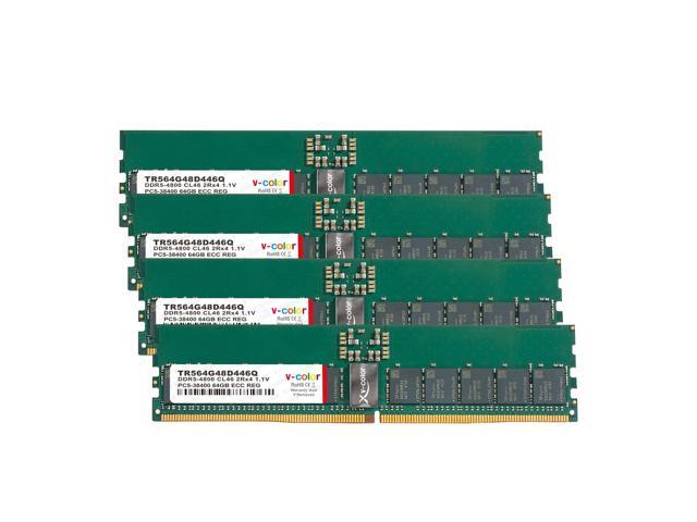 Click here for V-COLOR 256GB (64GBx4) DDR5 4800MHz CL46 1.1V ECC... prices