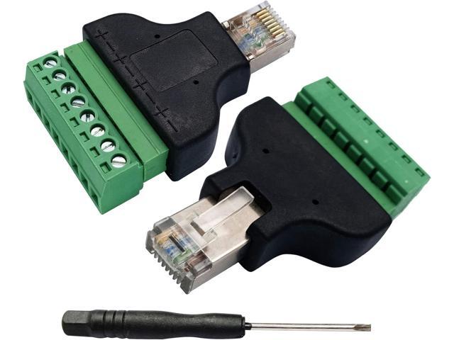 Click here for RJ45 Screw Terminal RJ45 8P 8C Male to 8Pin Female... prices