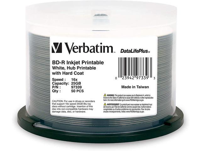 Click here for Verbatim BD-R 25GB 16X DataLifePlus White Inkjet P... prices