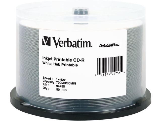 Click here for Verbatim CD-R 700MB 52X DataLifePlus White Inkjet... prices