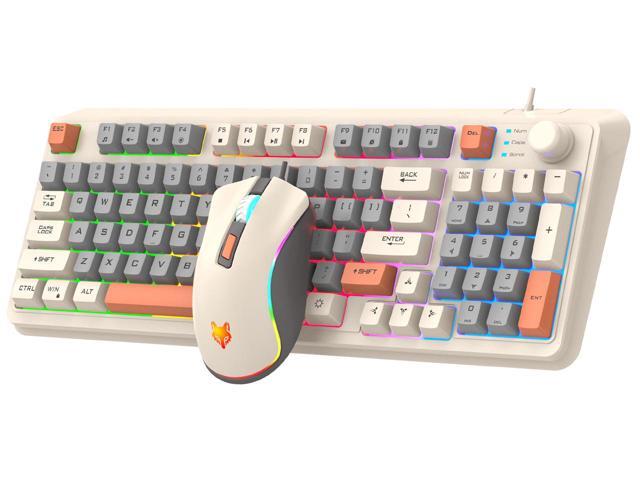 Click here for TROPRO K82 Rainbow Gaming Keyboard and Colorful Mo... prices