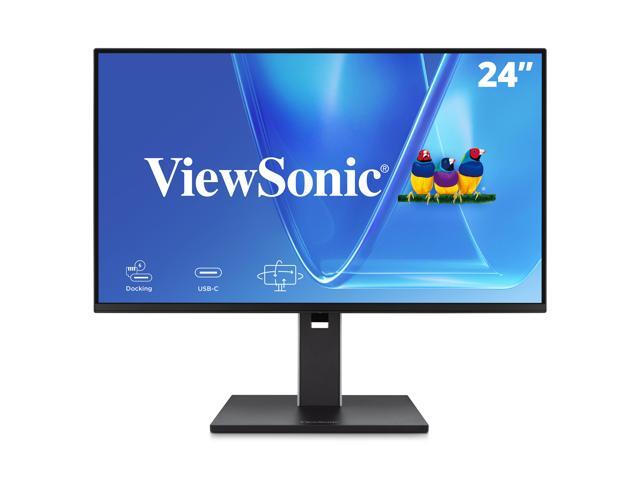 ViewSonic VG2458 24 Inch 1080p IPS Docking Monitor with Advanced Ergonomics  100W USB C  5-port USB Hub  HDMI  DisplayPort  and Daisy Chain for...