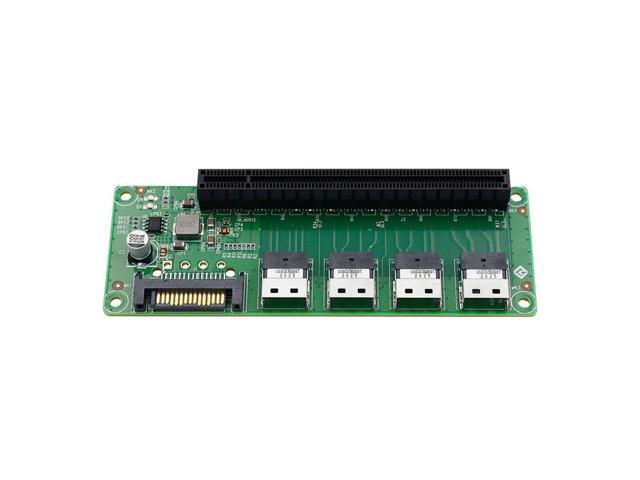 Click here for Linkreal 4 Port SFF-8654 to PCIe x16 Slot Adapter prices