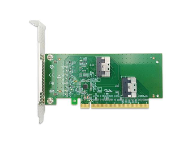 Click here for Linkreal PCIe X16 to SlimSAS (SFF-8654) 8i Bifurca... prices