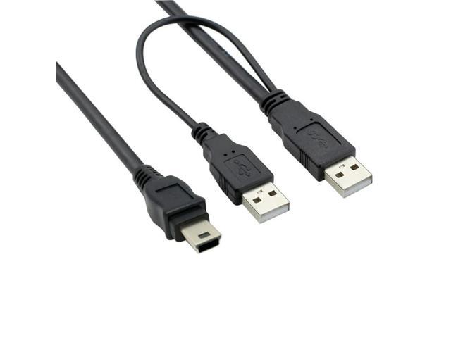 Click here for FOR Cable USB 2.0 Two A Type Male to Mini 5 Pin Ma... prices