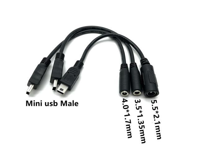 Click here for FOR Mini USB 5pin Male To DC 5.5*2.1mm 4.0*1.7mm 3... prices