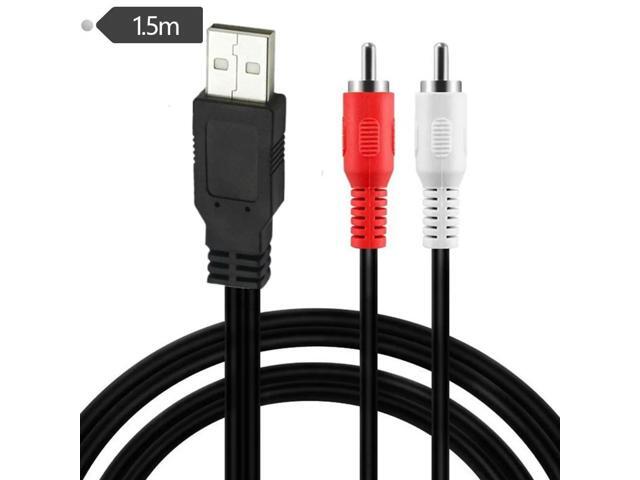 Click here for FOR USB A Male to 2 RCA Phono AV Cable Lead PC TV... prices