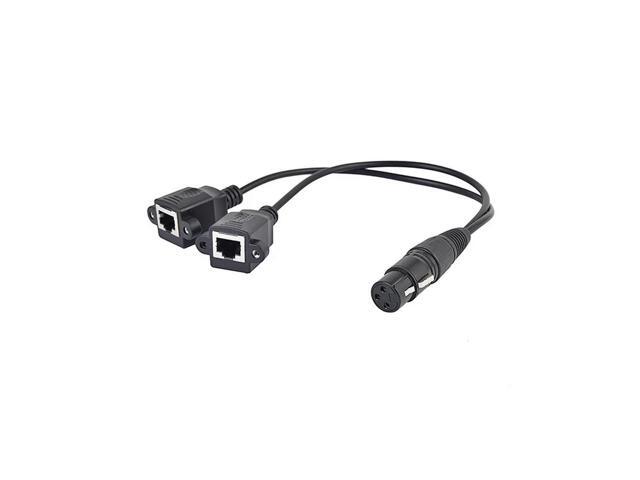 Click here for FOR Dual XLR 3Pin Male To RJ45 Female Audio Networ... prices