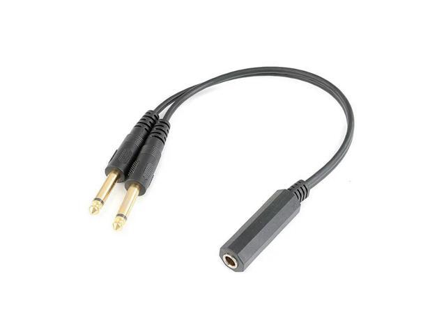 Click here for FOR 1pc 6.35mm 1/4 inch Stereo TRS Female to 2 Dua... prices