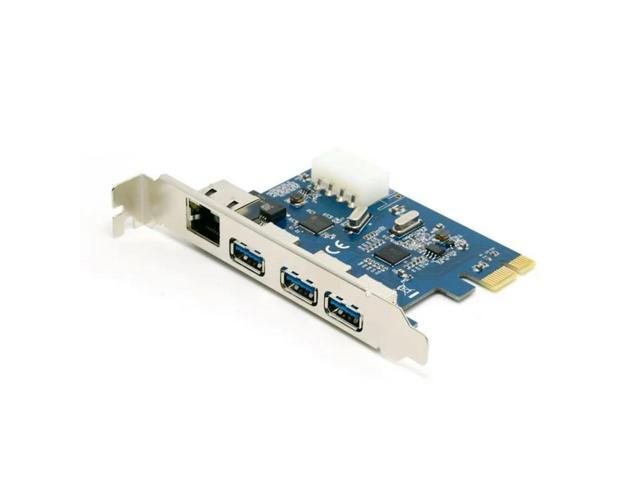 Click here for FOR PCI-e to External 3 ports USB 3.0+ RJ45 Gigabi... prices