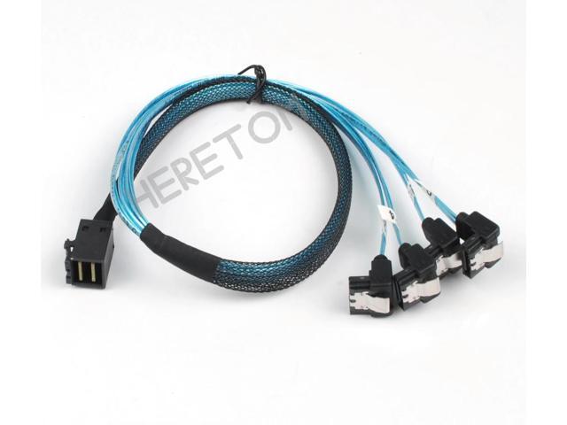 Click here for FOR Mini SAS SFF-8643 to 4 SATA 7PIN 12Gbps Angle... prices