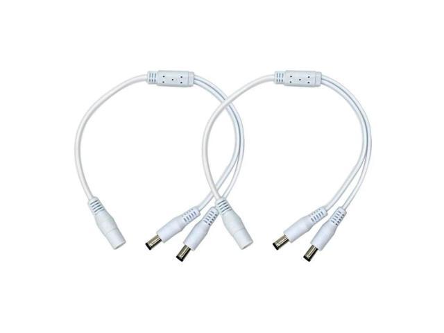 Click here for FOR 2Pack White 1 female to 2 male Way DC Power Sp... prices