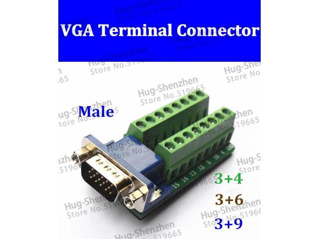 Click here for 5pcs HDR15 DB15 Male 3Row 15Pin Plug Breakout PCB... prices