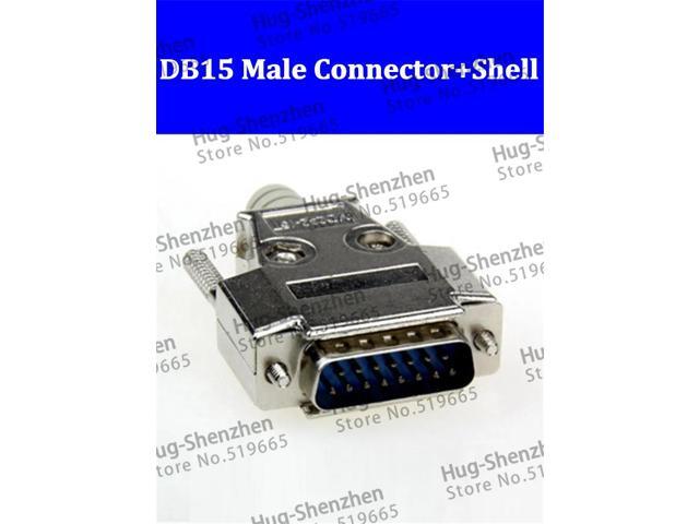 Click here for Top D-Sub 15-pin DB15 2 row plug (male) solid pin... prices