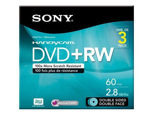 Click here for SONY 2.8GB DVD+RW 3-Pack with Hang Tab Double Side... prices