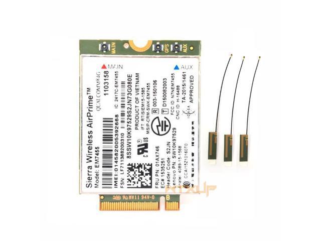 Click here for Gobi6000 EM7455 4G LTE NGFF Card+3pcs antenna 01aX... prices