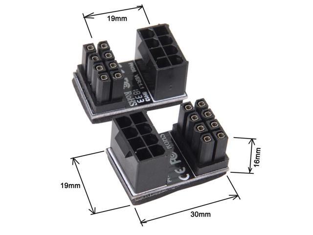 Click here for OIAGLH ATX 8Pin Female to 8pin Male 180 Degree Ang... prices