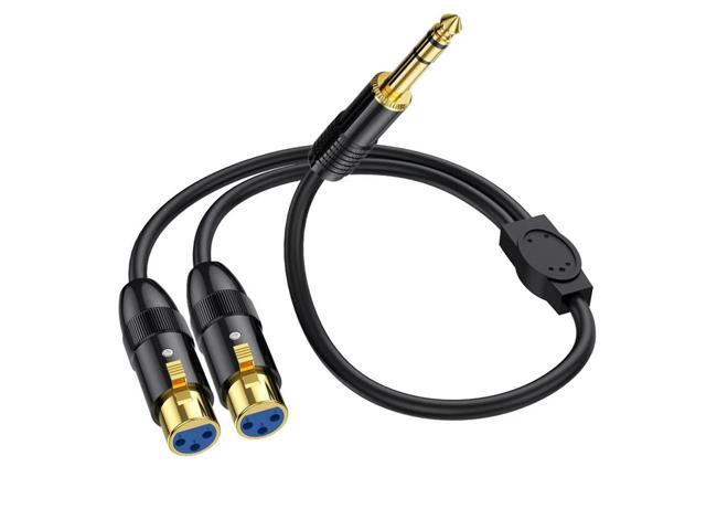 Click here for For Dual Female XLR to 1/4 Inch TRS Stereo Male Pl... prices
