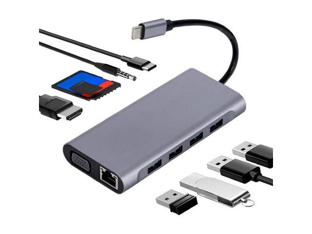 Click here for FOR USB C Hub Adapter With 4K HD VGA USB 3.0 100Mb... prices