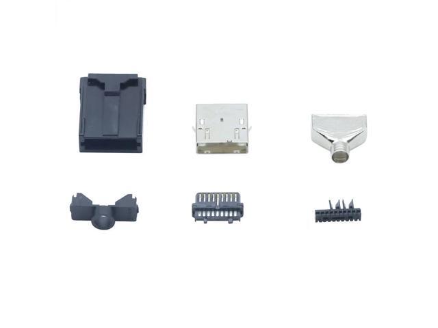 Click here for FOR 2pcs/lot HDMI E TYPE 19Pin male soldering wire... prices