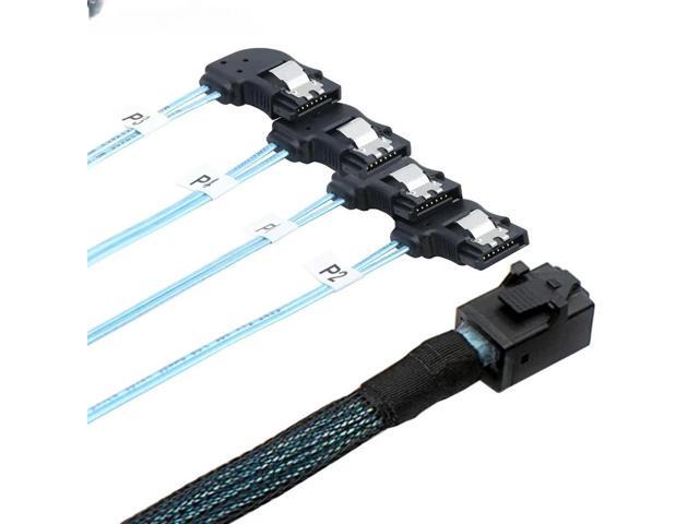 Click here for FOR MINI SAS HD SFF-8643 to 4 Ports SATA Left Angl... prices