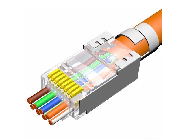 Click here for Yankok [CAT7 Pass Through Connectors] 100 Pcs 3U G... prices