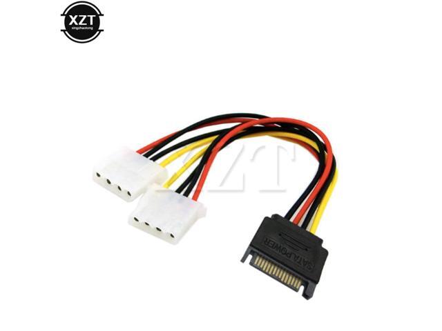 Click here for est Arrival 15 Pin SATA Male to 4 Pin Molex 2 Fema... prices