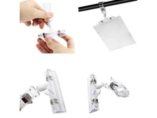 Click here for FOR 16Pcs Clear Sign Clips Plastic Clip Sign Holde... prices