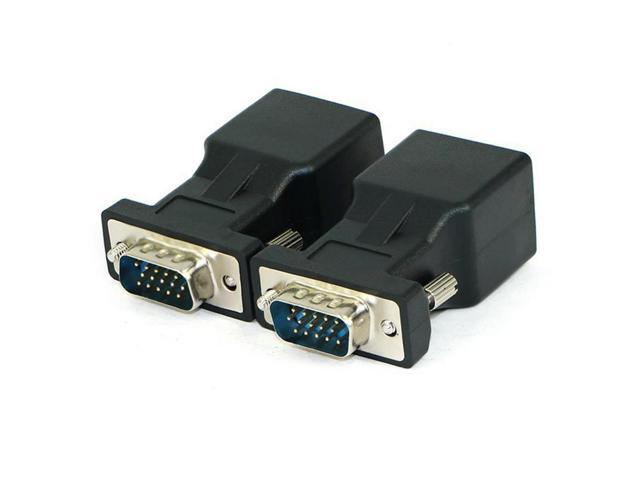 Click here for FOR 2 Pack VGA Ext Male To RJ45 CAT5 CAT6 20M Netw... prices