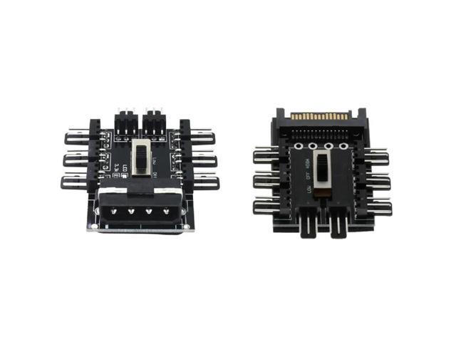 Click here for FOR 1 To 8 Pin Fan Hub Sata Pwm Molex Splitter Pc... prices