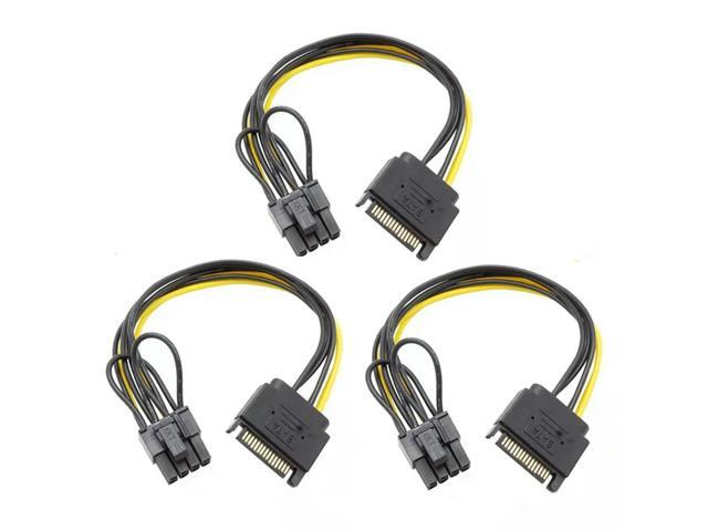 Click here for FOR 3 Pack SATA Power Adapter 8 Inch 15 Pin Male T... prices