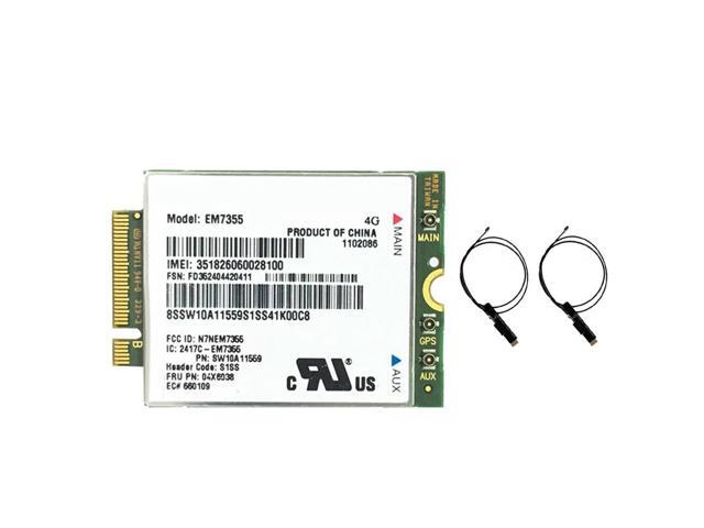 Click here for FOR EM7355 WWAN Card+2XAntenna FRU 04X6038 NGFF 4G... prices