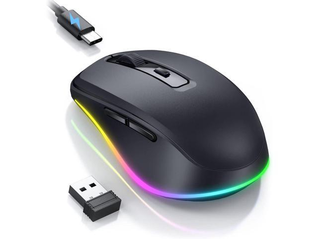 Click here for PEIOUS Wireless Mouse with LED - Rechargeable Movi... prices