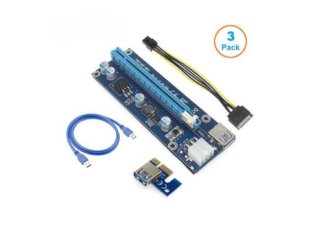 Click here for 3 Pack 6-Pins PCI-e VER 006C PCl-E 16x to 1x Power... prices