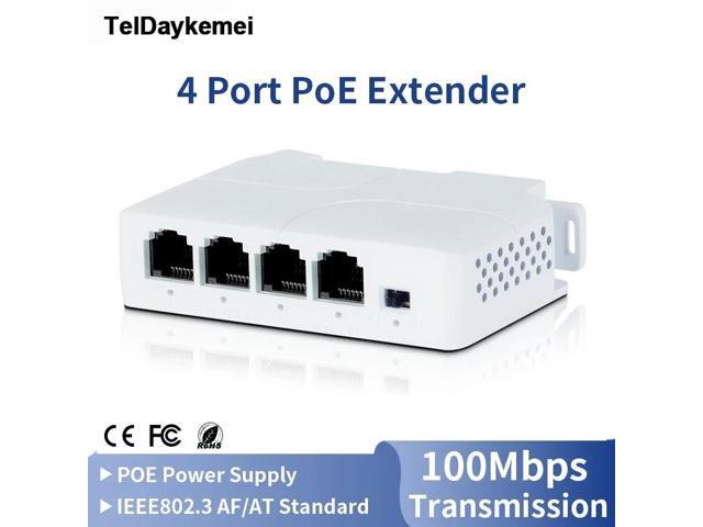 Click here for TelDaykemei 4 Port POE Extender 10/100Mbps 1 to 3... prices