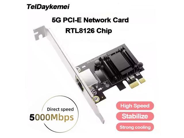 Click here for TelDaykemei 5G PCIe To RJ45 Network Card RTL8126 C... prices