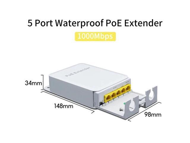 Click here for TelDaykemei 5 Port Waterproof POE Extender 4 Port... prices